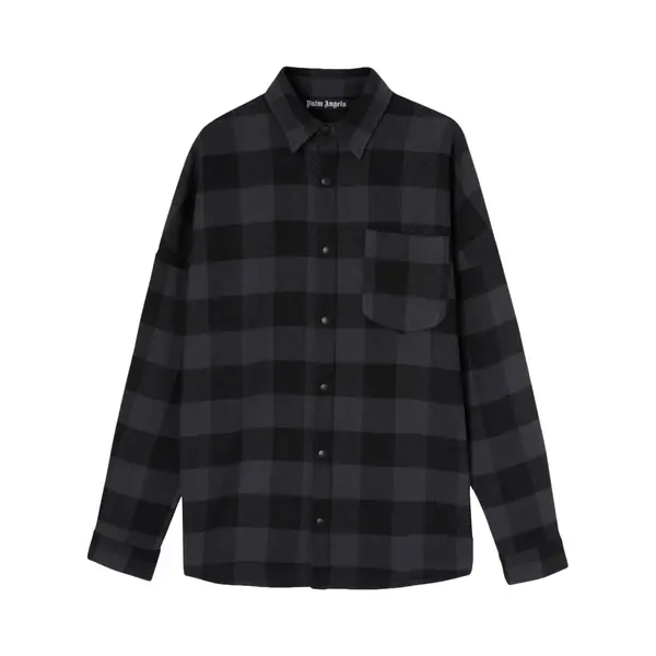 Palm Angels Classic Logo Overshirt /white - Black