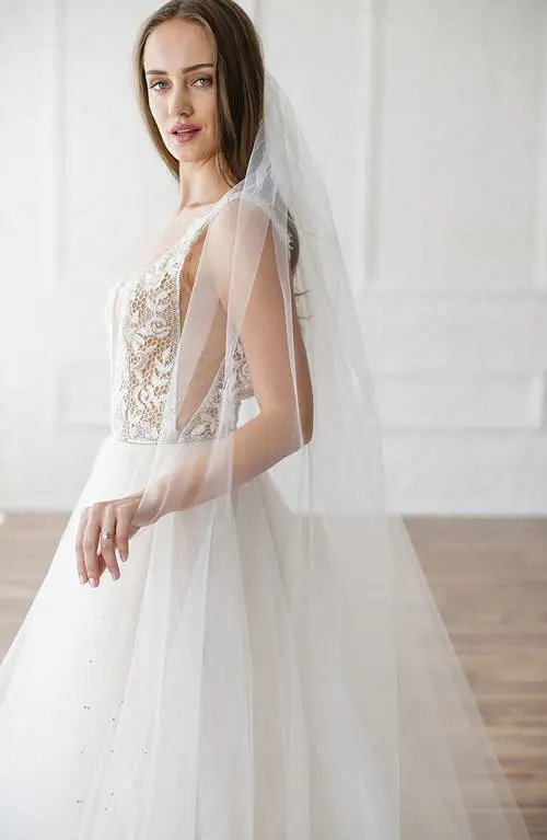 Brides & Hairpins Luella Beaded Trim Cathedral Veil