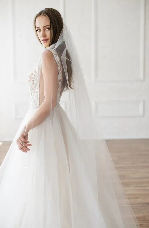 Brides & Hairpins Luella Beaded Trim Cathedral Veil