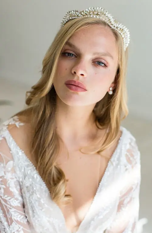 Brides & Hairpins Neyva Crystal Crown - Gold