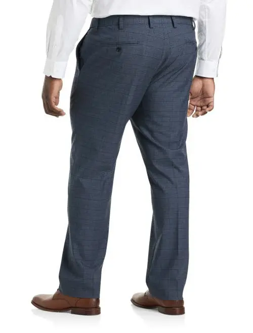 OAK HILL BY DXL Big & Tall Windowpane Suit Pants