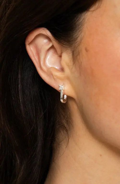 MIRANDA FRYE Valentina Cubic Zirconia Huggie Hoop Earrings