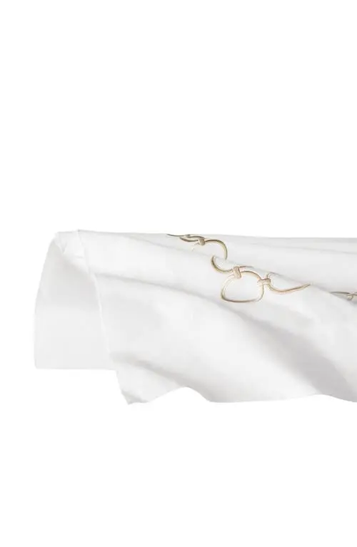 SFERRA Catena Flat Sheet - White/ Sand
