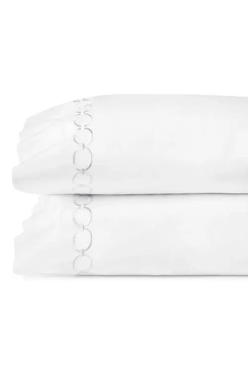 SFERRA Catina Set Of 2 Pillowcases - White/ Lunar