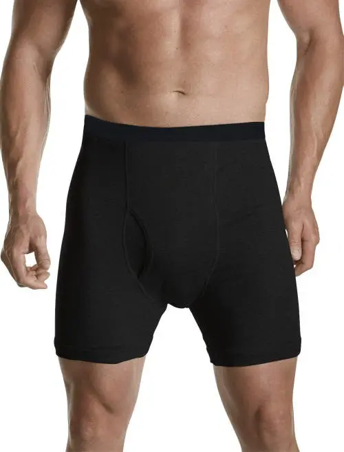 HARBOR BAY BY DXL 3-pk Boxer Briefs - Black