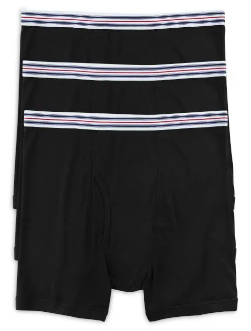 HARBOR BAY BY DXL 3-pk Boxer Briefs - Black