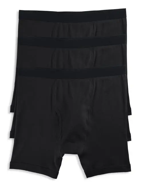 HARBOR BAY BY DXL 3-pk Boxer Briefs - Black