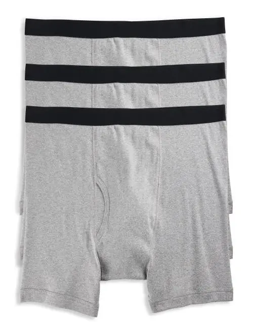 HARBOR BAY BY DXL 3-pk Boxer Briefs - Grey