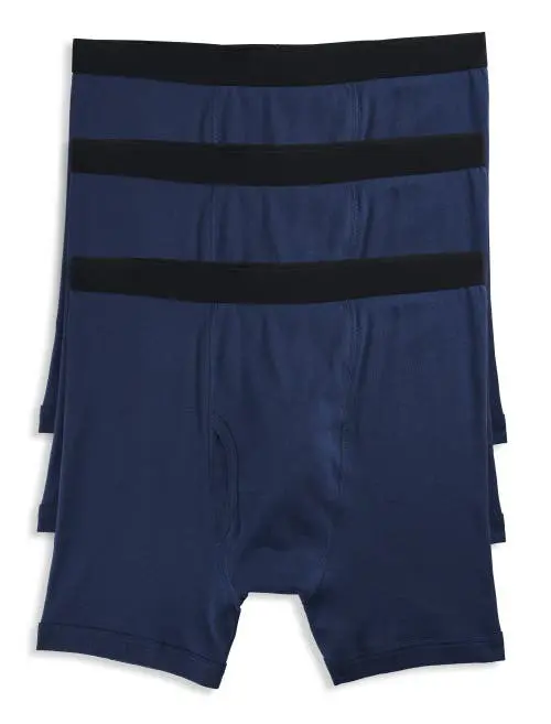 HARBOR BAY BY DXL 3-pk Boxer Briefs - Navy
