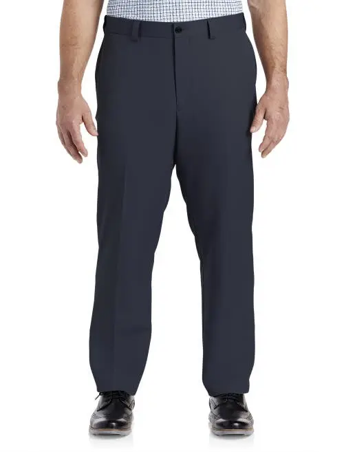 OAK HILL BY DXL Microfiber Waist-relaxer Pants