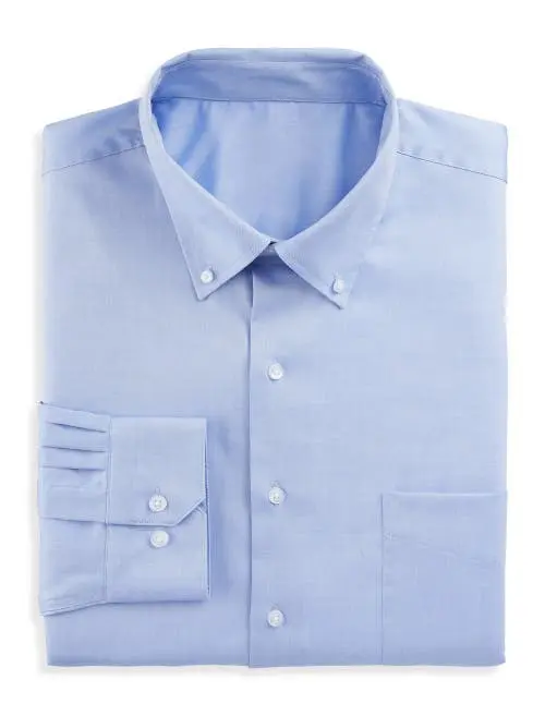 OAK HILL PREMIUM BY DXL Pinpoint Dress Shirt - Blue