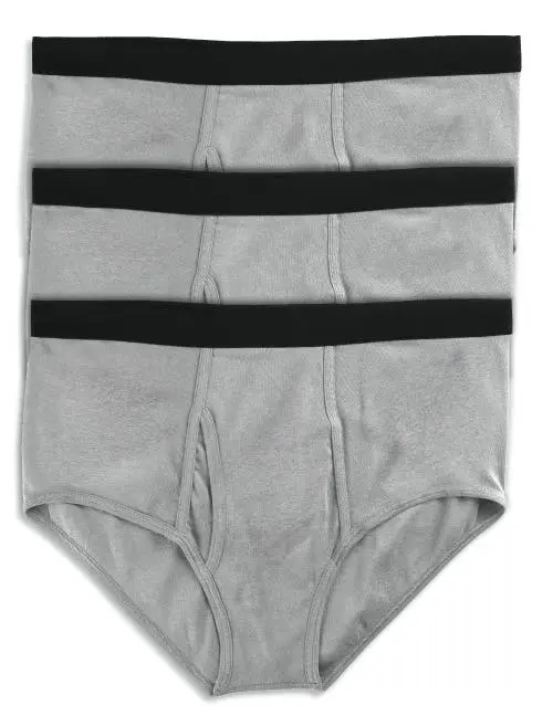 HARBOR BAY BY DXL 3-pk Color Briefs - Grey