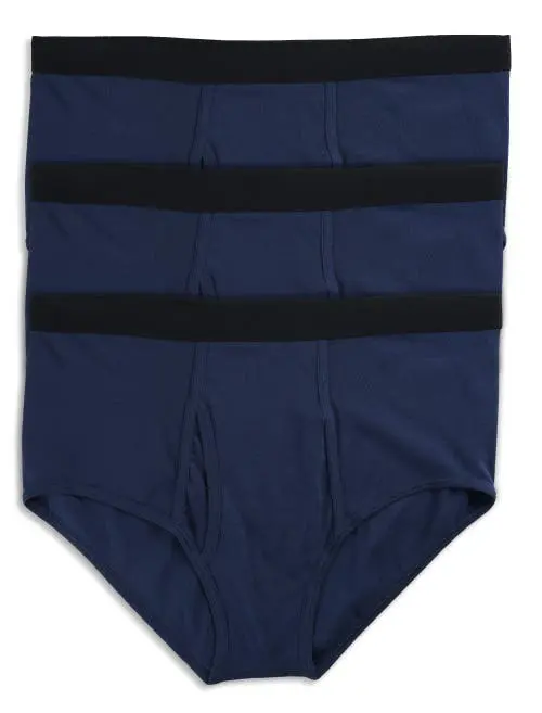 HARBOR BAY BY DXL 3-pk Color Briefs - Navy