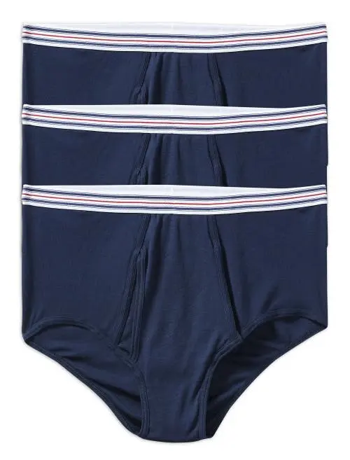 HARBOR BAY BY DXL 3-pk Color Briefs - Navy
