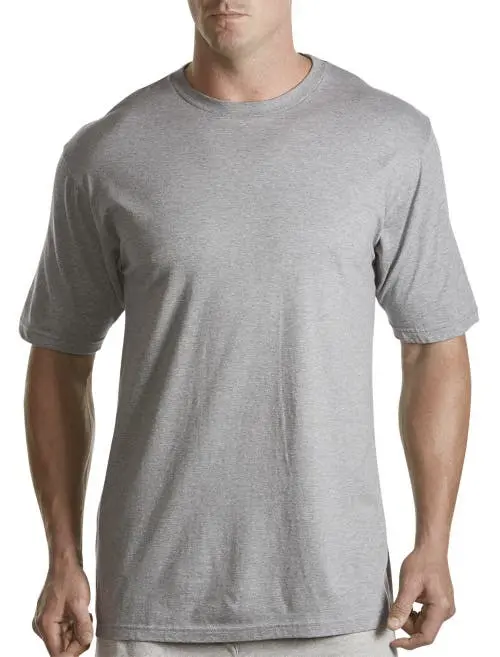 HARBOR BAY BY DXL Big & Tall 3-pack Color Crewneck T-shirts - Grey