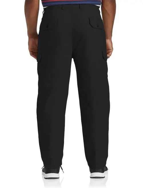 HARBOR BAY BY DXL Continuous Comfort Cargo Pants - Black