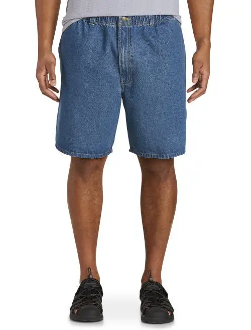 HARBOR BAY BY DXL Harbor Bay Relaxed-fit Denim Shorts - Med Stonewash Denim