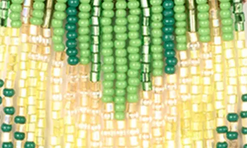 Deepa Gurnani Ishani Beaded Drop Earrings - Lime