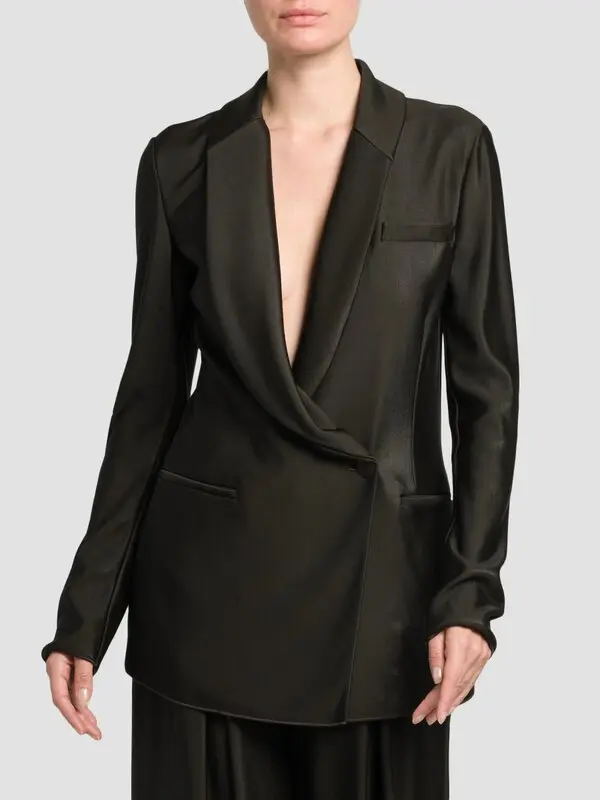 Giorgio Armani Jersey Draped Blazer