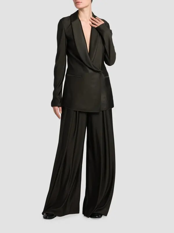 Giorgio Armani Jersey Draped Blazer