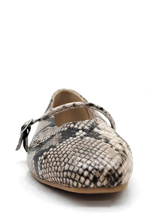 KENNETH COLE Magnolia Mary Jane Flat - Snake Embossed