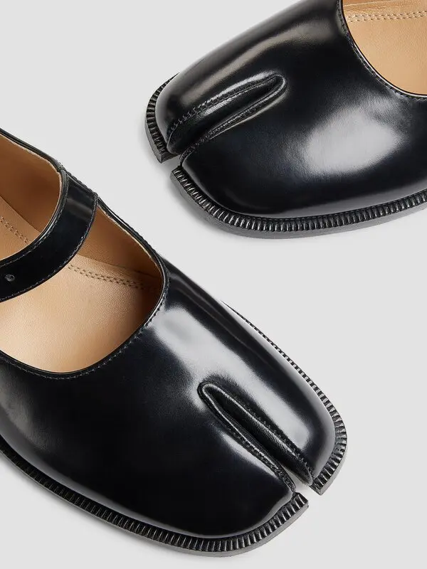 MAISON MARGIELA Tabi Leather Mary Janes - Black