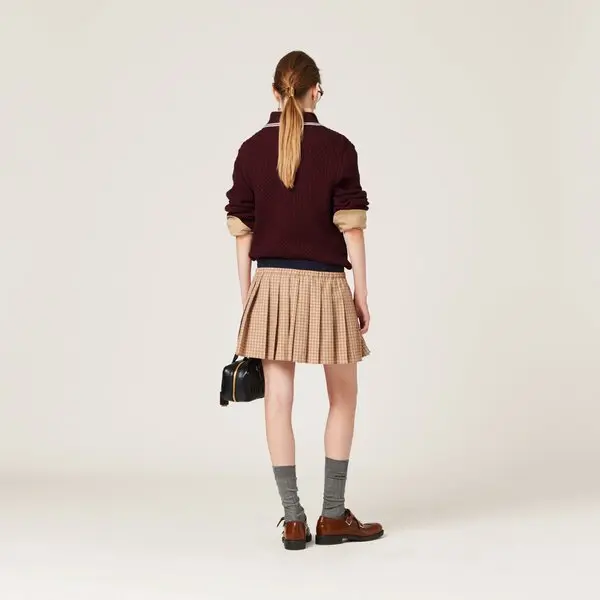 Miu Miu Checked Miniskirt - Cord | Editorialist
