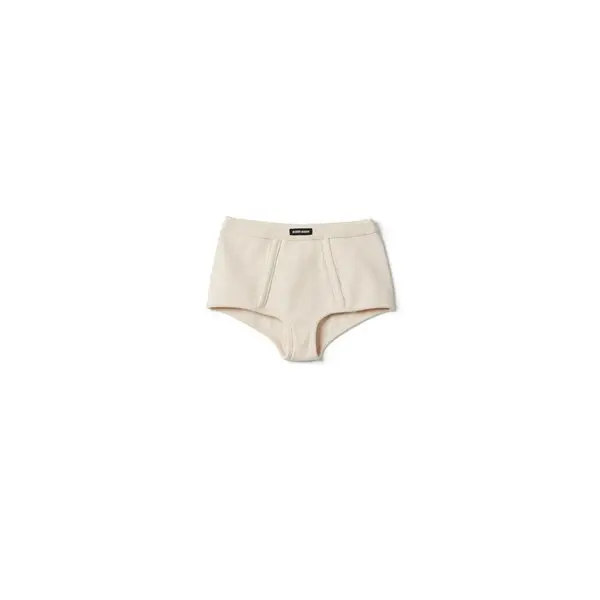 Miu Miu Gart-dyed Ribbed Boxer Shorts - Natural