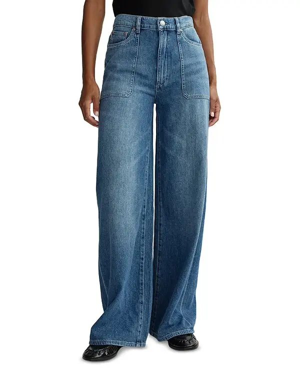 DL1961 Hepburn High-rise Wide-leg Jeans - Meadow Lake