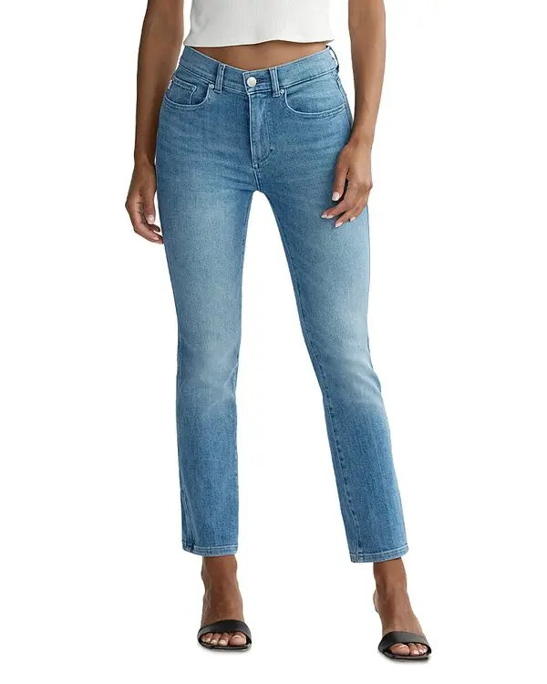 DL1961 Mara Straight Mid-rise Instasculpt Jeans - Provincetown