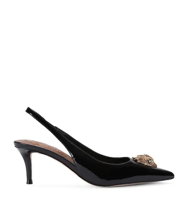 Kurt Geiger Patent Leather Belgravia Slingback Pumps - Black