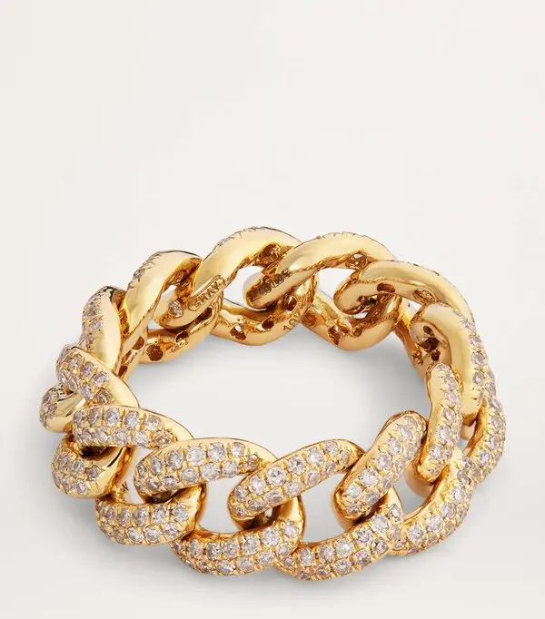 Shay Pavé Link Ring - Gold
