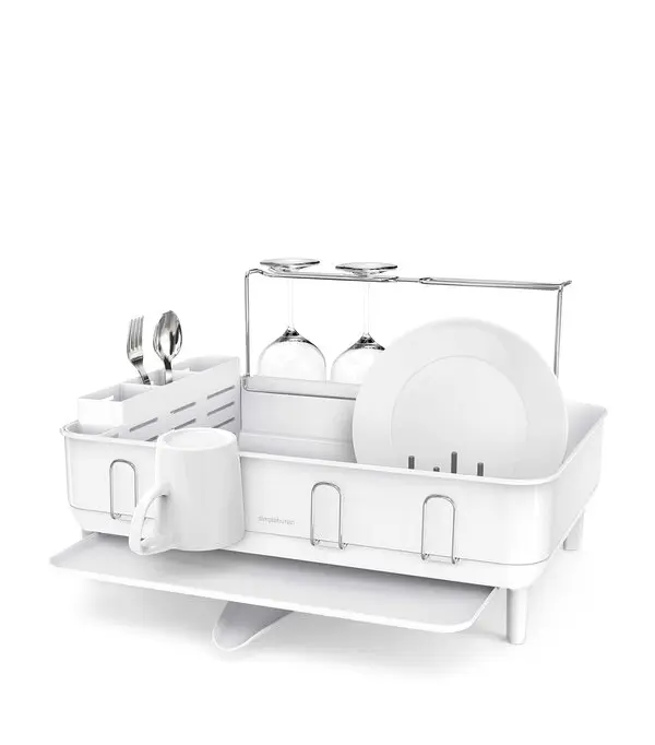 SIMPLEHUMAN Steel Frame Dish Rack - White