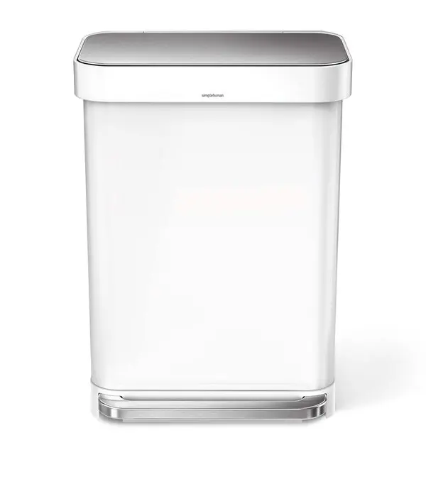 SIMPLEHUMAN Rectangular Pedal Bin - White