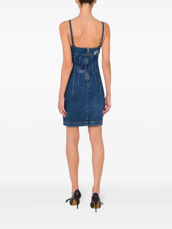 Moschino Appliquéd Denim Minidress