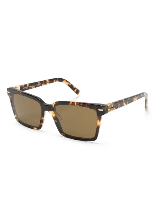 Miu Miu Tortoiseshell Square-frame Sunglasses