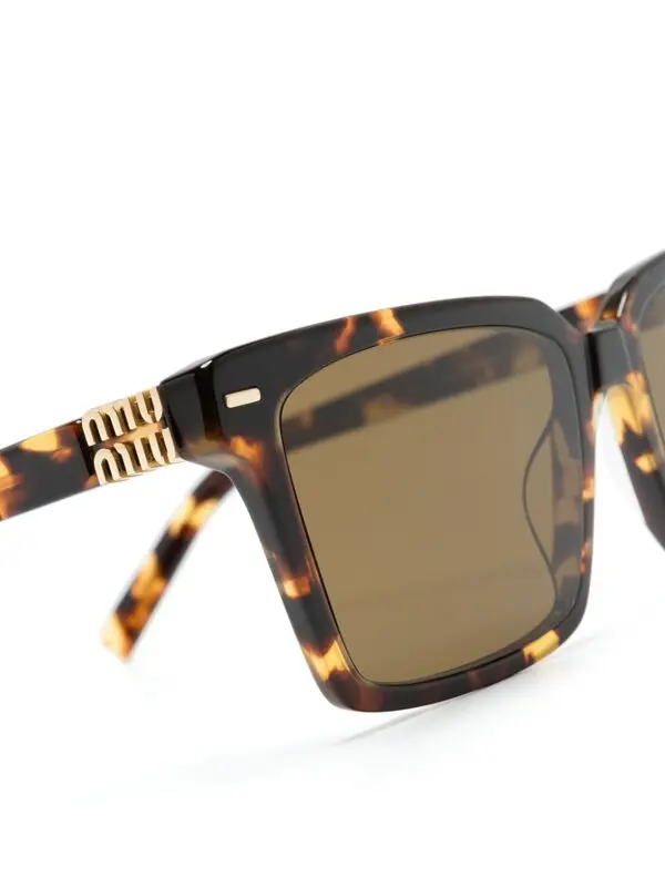 Miu Miu Tortoiseshell Square-frame Sunglasses