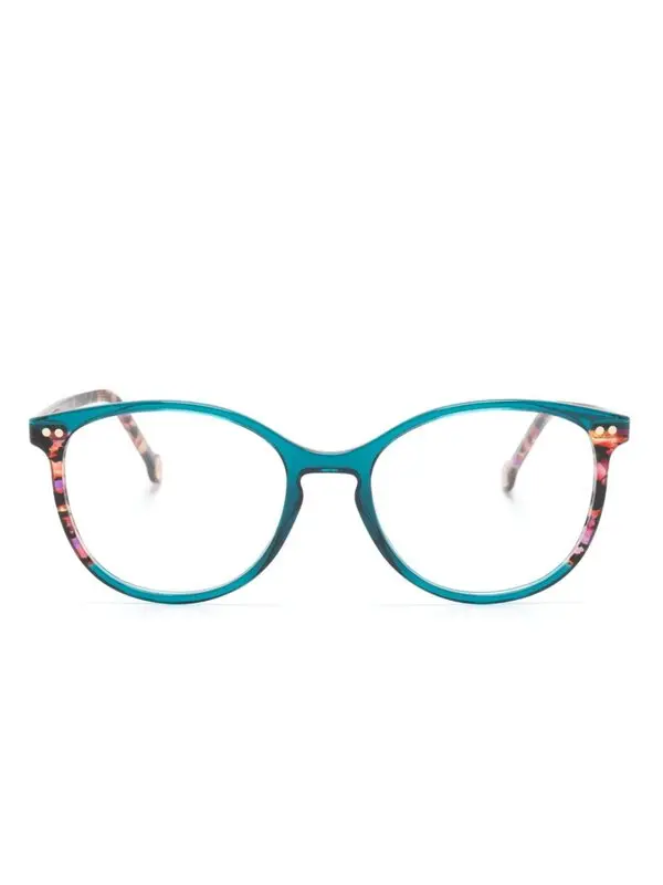 Carolina Herrera Round-frame Glasses - Blue
