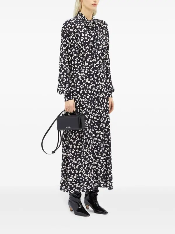 MSGM Spot-print Maxi Dress - Black