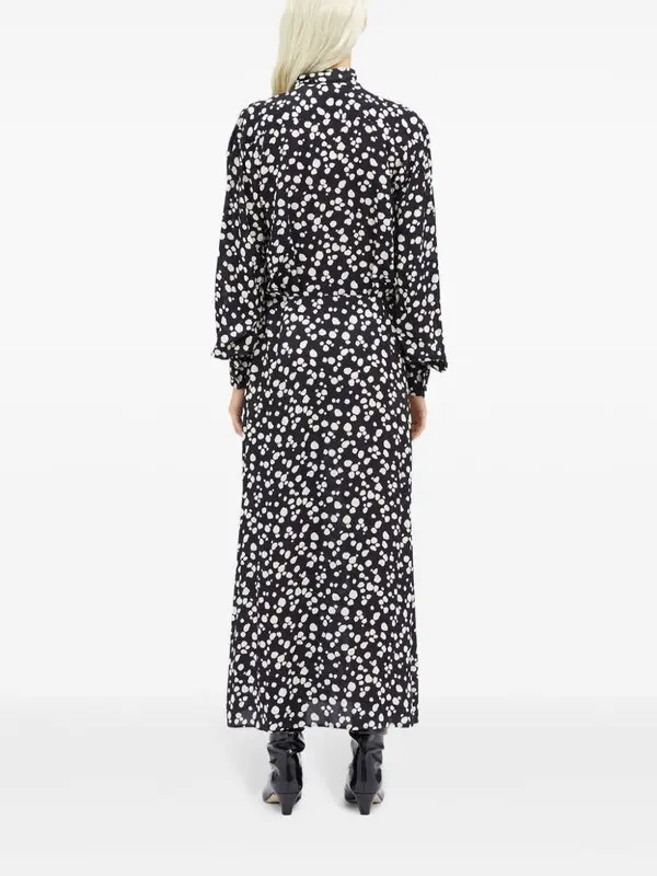 MSGM Spot-print Maxi Dress - Black