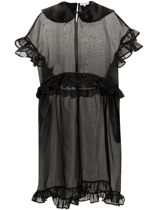 IOANA CIOLACU Dahlia Ruffled Dress - Black