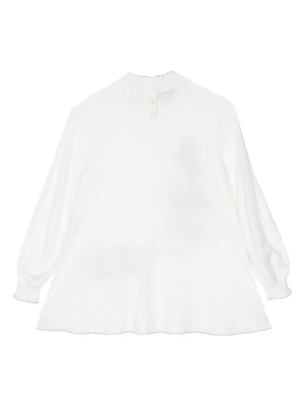 Shiatzy Chen Floral-embroidered Jumper - Neutrals