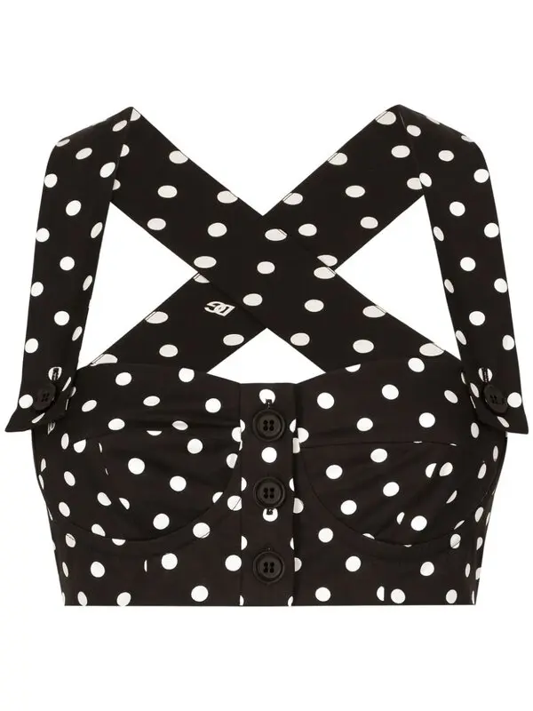 Dolce & Gabbana Polka-dot Corset Top