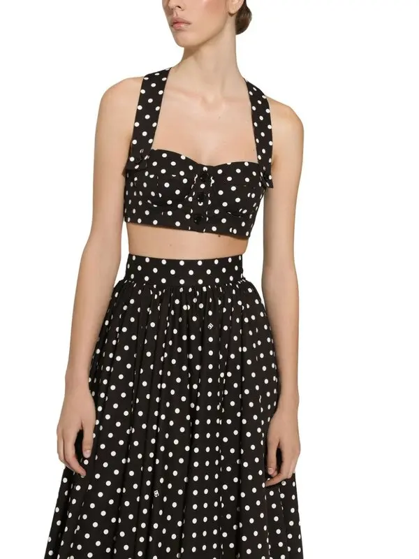 Dolce & Gabbana Polka-dot Corset Top