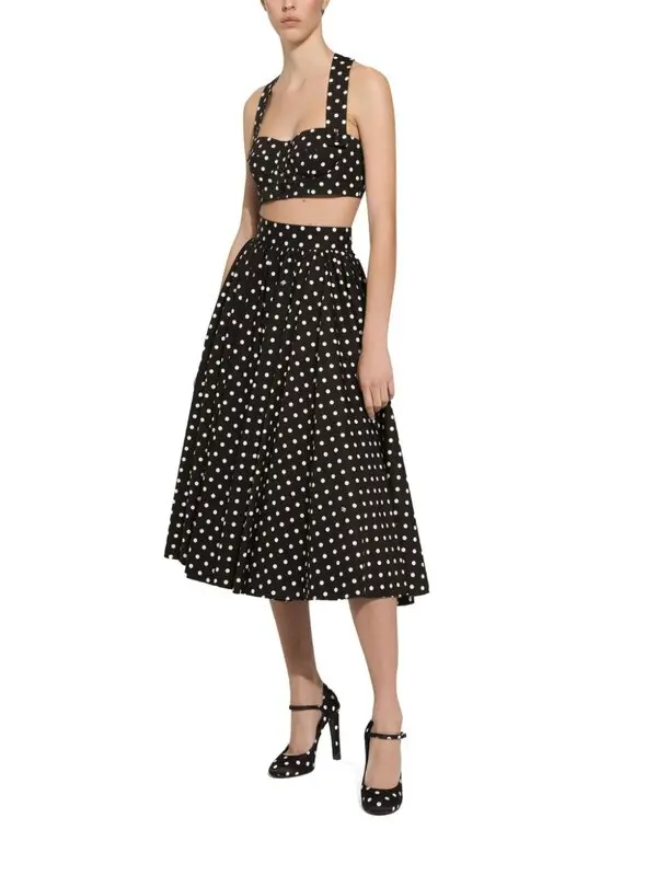 Dolce & Gabbana Polka-dot Corset Top