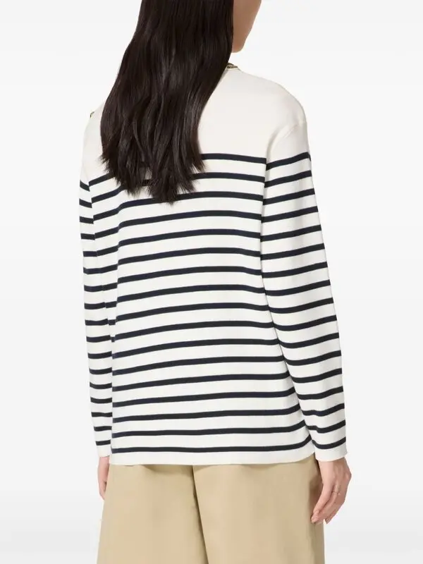 Valentino Garavani Patterned Intarsia Knit Sweater - White