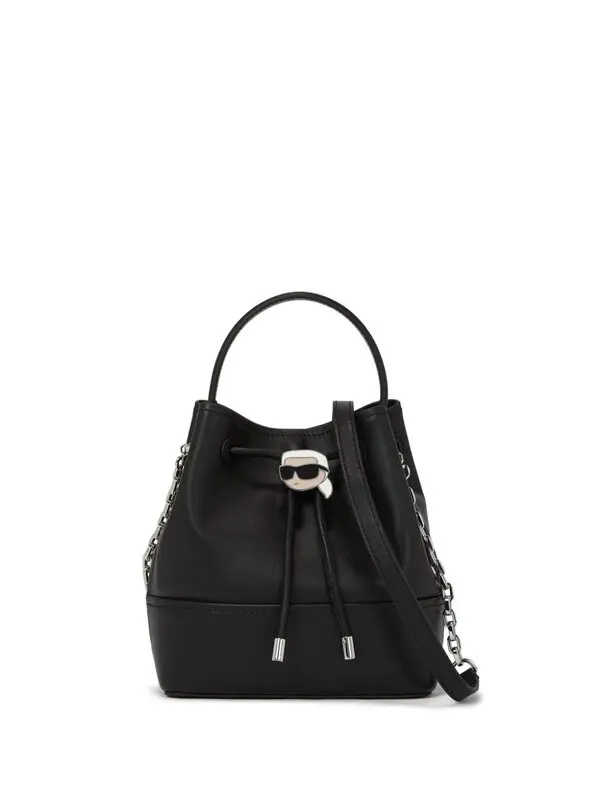 Karl Lagerfeld Ikon Leather Bucket Bag