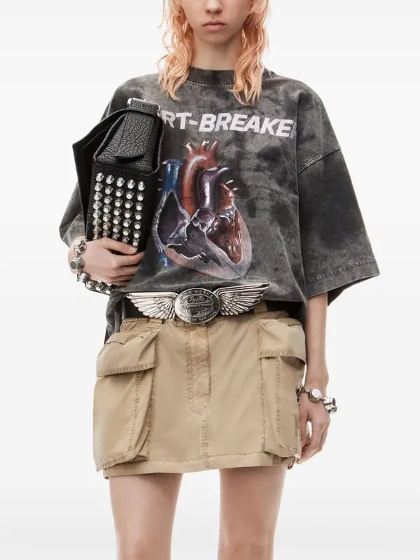 Alexander Wang Heartbreaker Graphic T-Shirt In Grey - 62% Off