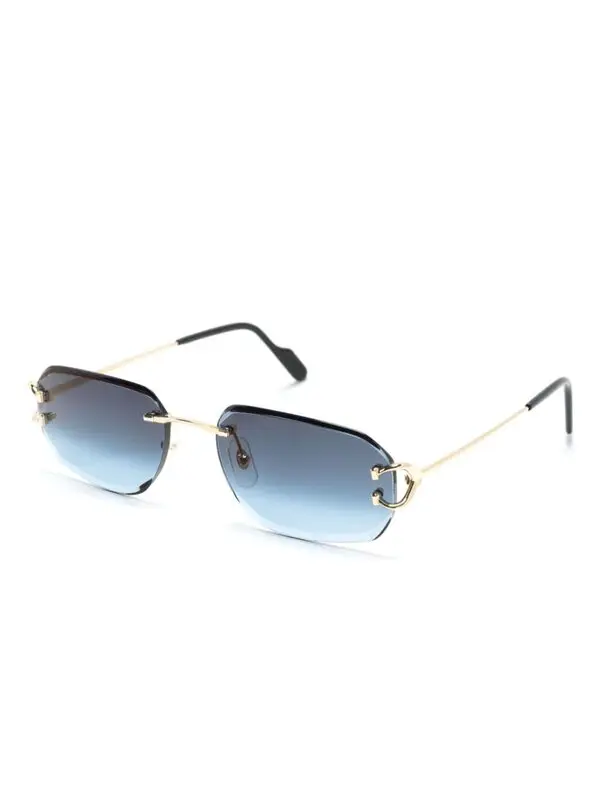 CARTIER 0468s Rectangle-frame Sunglasses