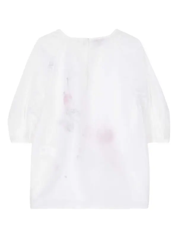 Shiatzy Chen Floral-print Organza Blouse - White